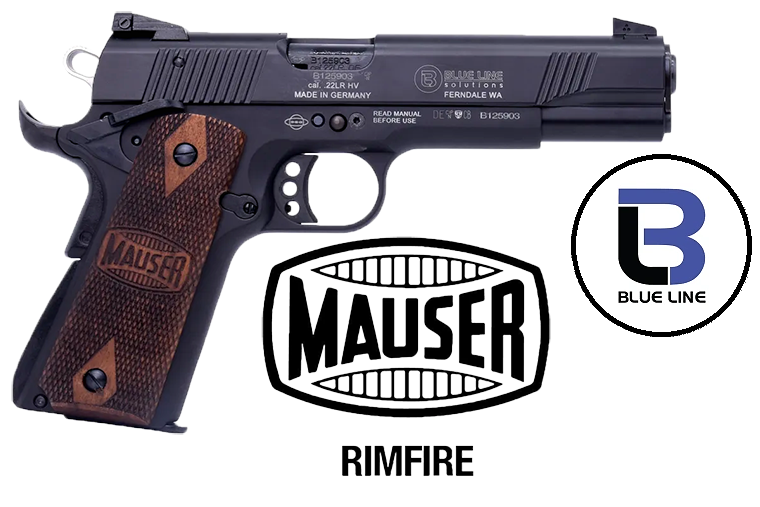 Blue Line Solutions Mauser 1911 22LR Wood Grip Handgun NEW 4110602 ...