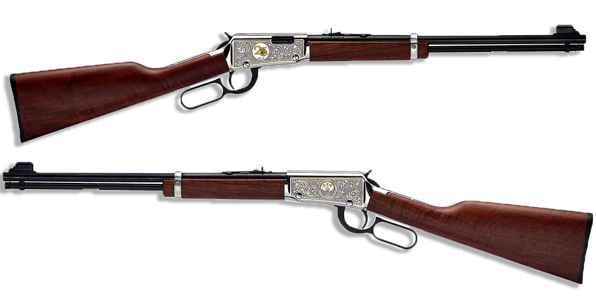 Henry 25th Anniversary Lever 22LR Engraved/Gold/Walnut Rifle NEW H001 ...