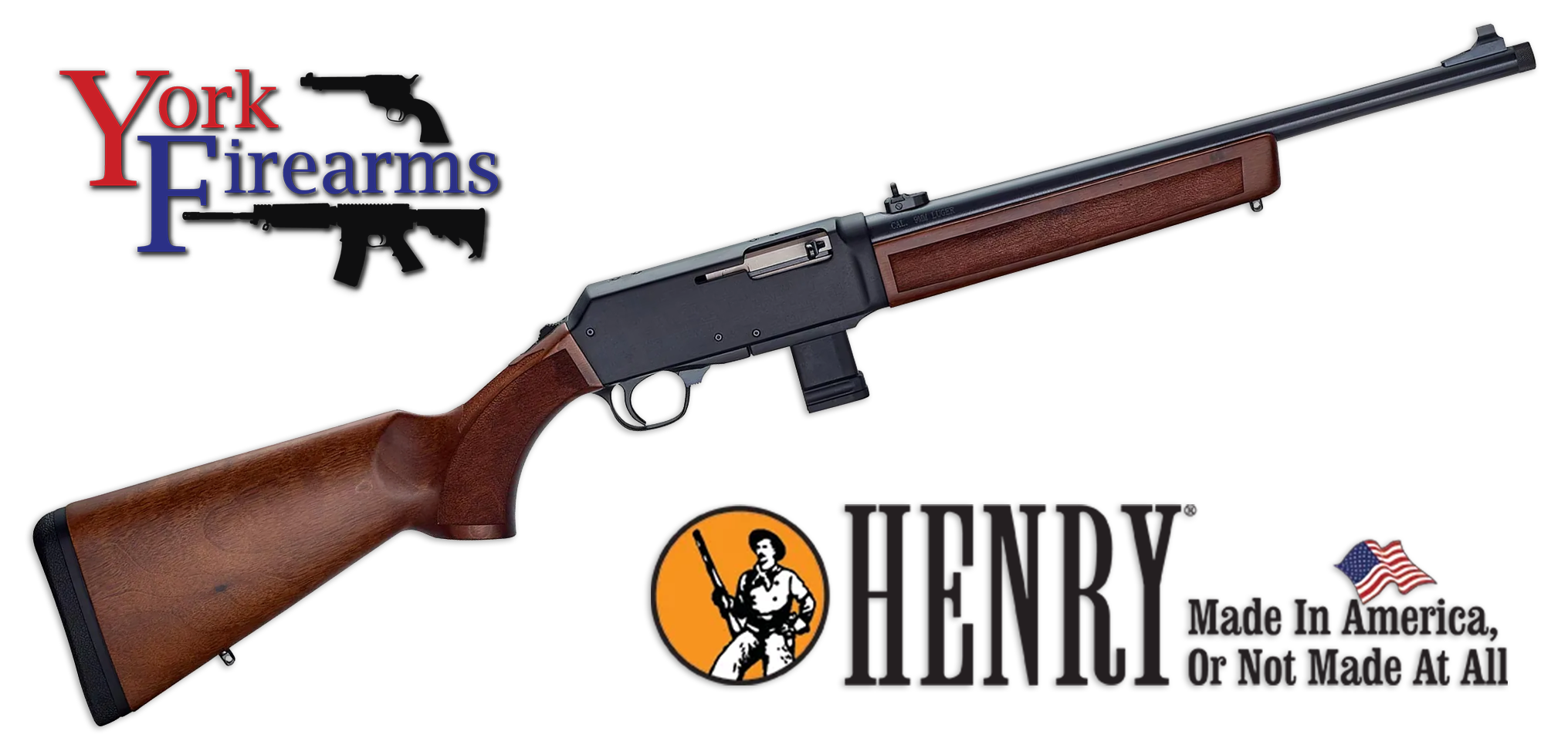 Henry Homesteader 9mm 16" Walnut 10R/5R Henry Magazine Carbine NEW H027 ...